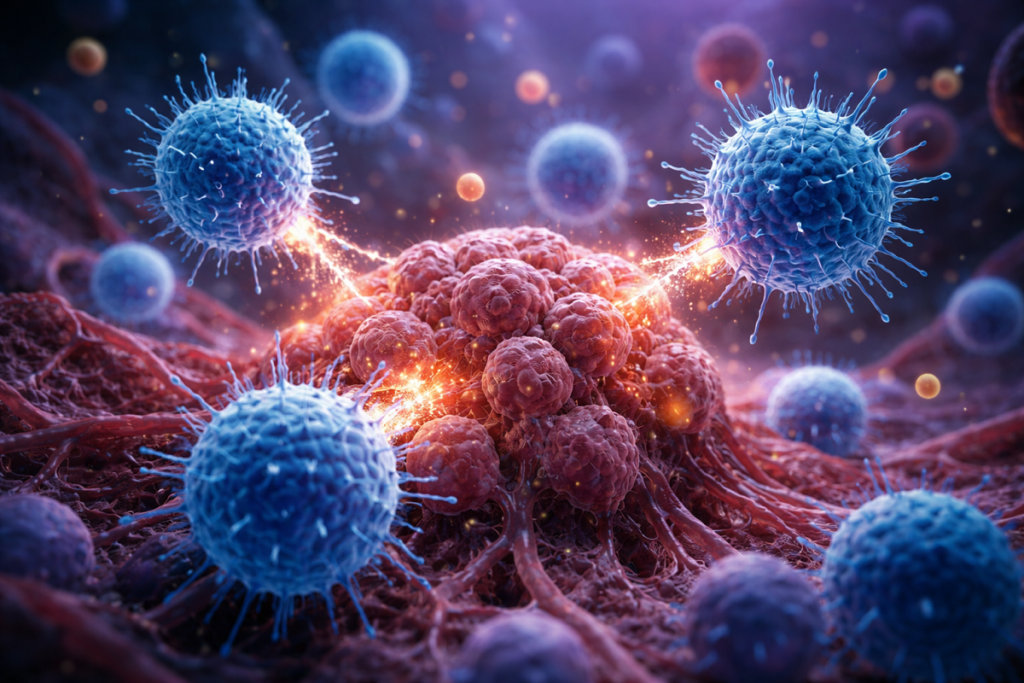 Scoperti due geni che riattivano le cellule T contro tumori